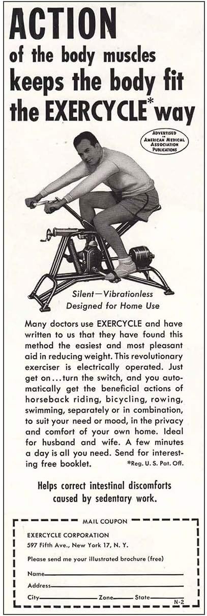 Amazon.com: RelicPaper 1948 Exercycle: Action of the Body Muscles ...