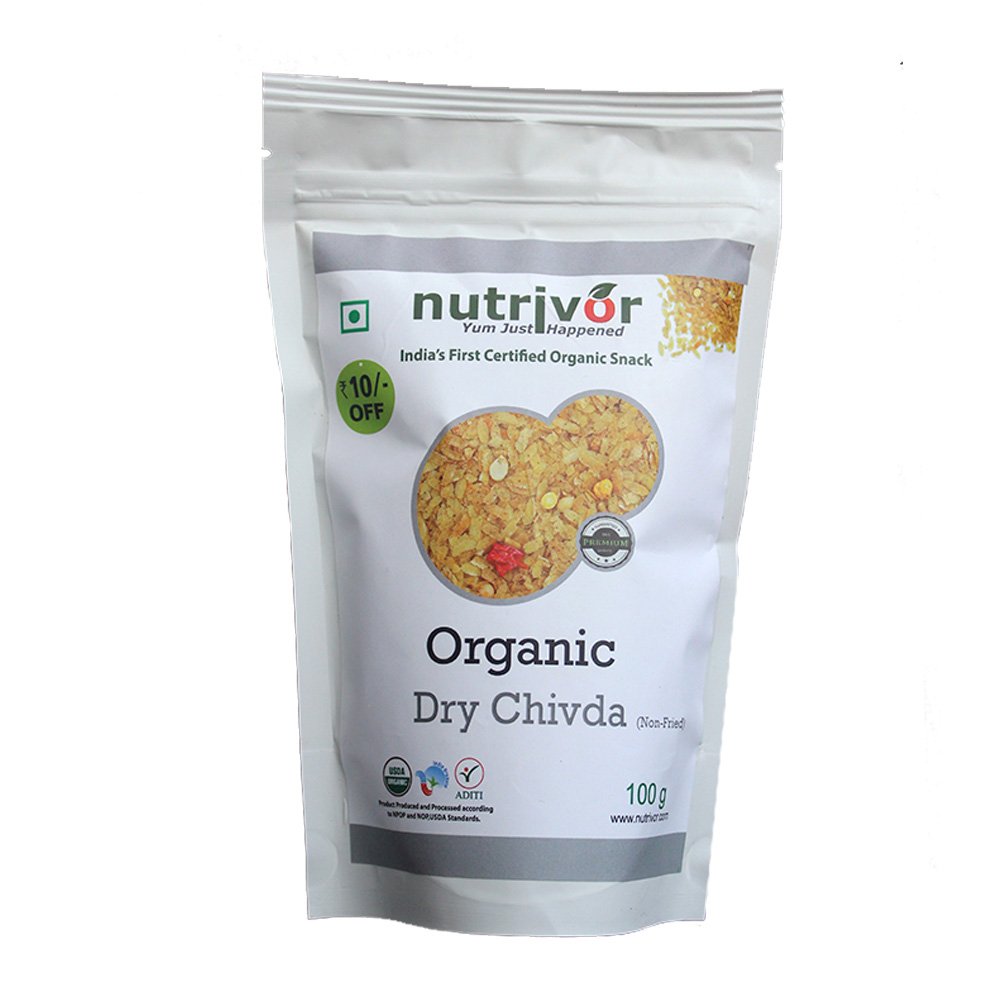 Nutrivor Organic Dry Chivda(Non-Fried) 100gm : Amazon.in: Grocery ...