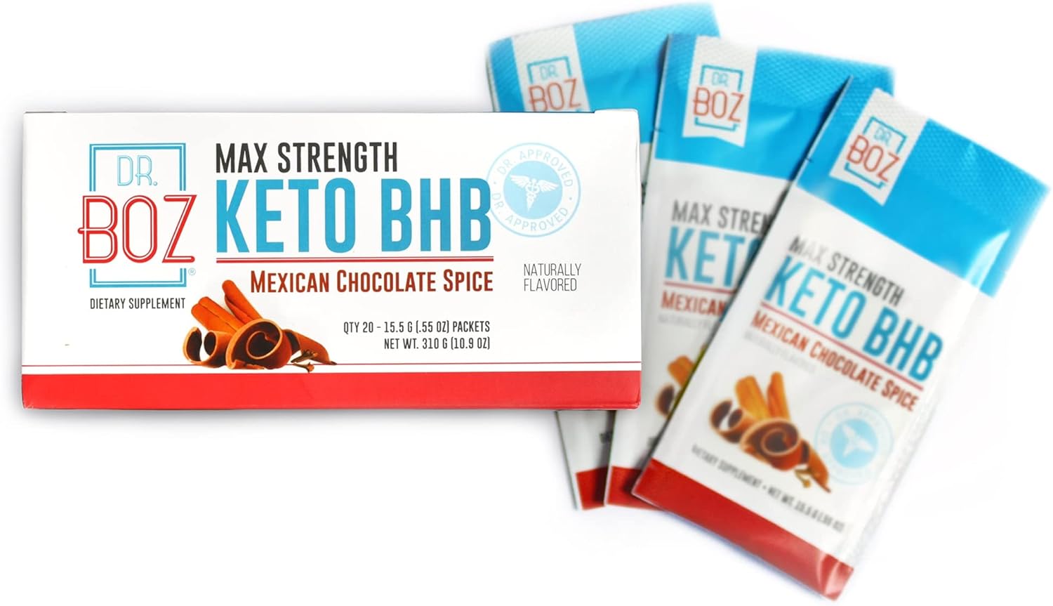 Amazon.com: Dr. Boz Mexican Chocolate Spice [20 Sachets,16.6g] Keto BHB ...