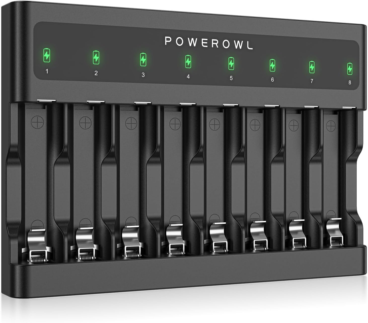Amazon.com: POWEROWL AA AAA Battery Charger 8 Bay, Independent Slot ...