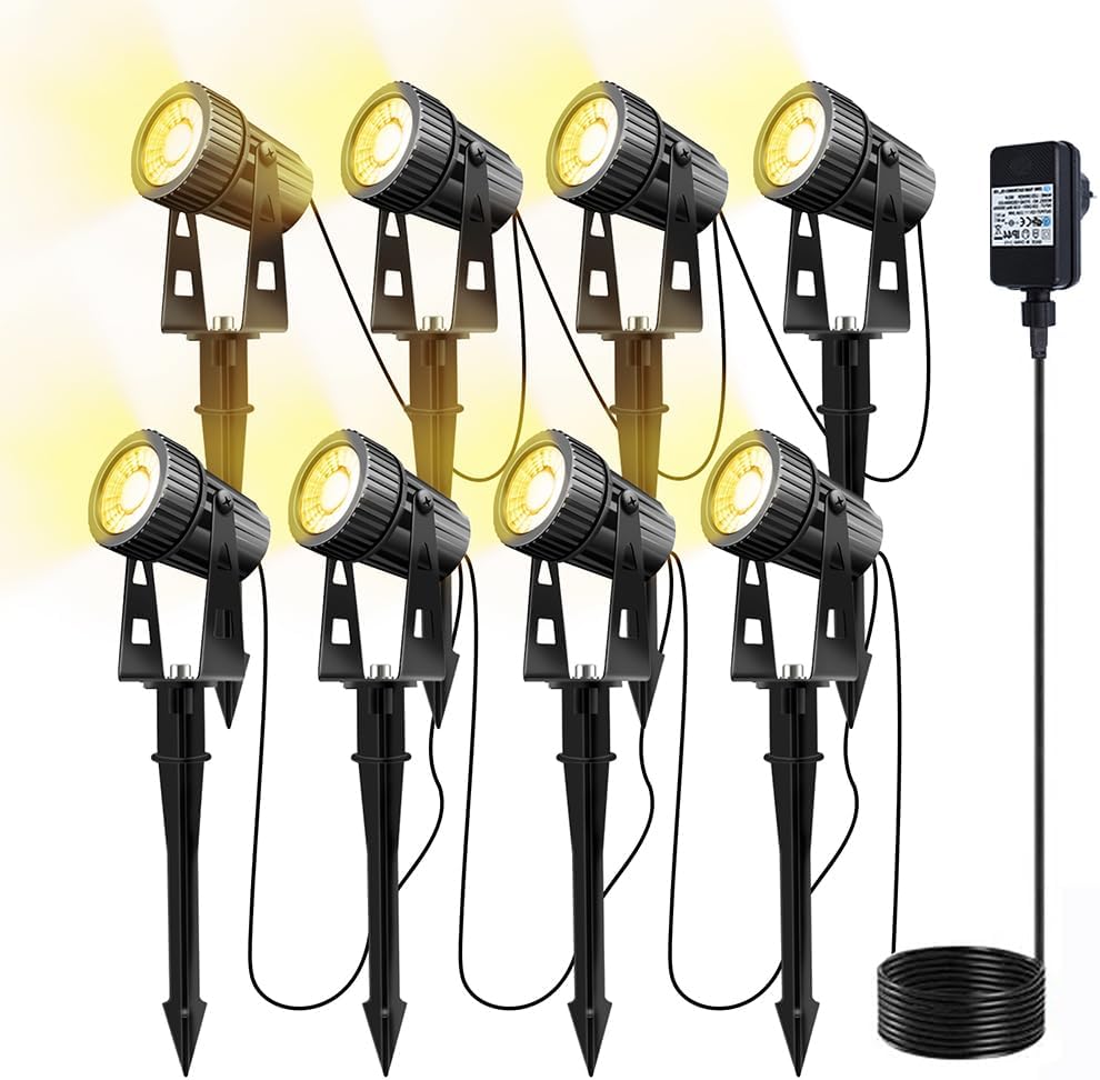 Arotelicht 8pcs Garden Lights, LED Spotlight IP65 Waterproof, COB ...
