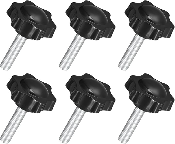 Amazon.com: uxcell 6Pcs M8 x 35mm Star Knobs, Plastic Hex Shaped ...