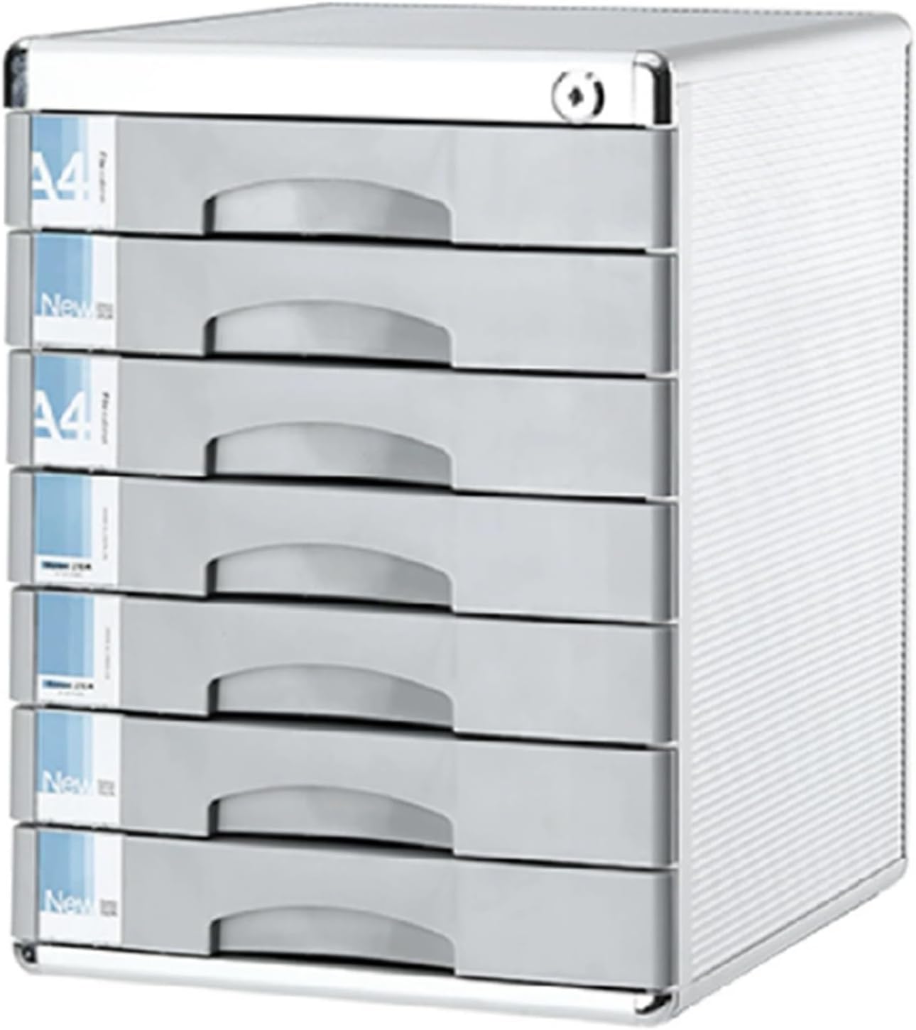 3/5/7-Tier Lockable File Cabinet, A4 Document Storage Organizer with ...