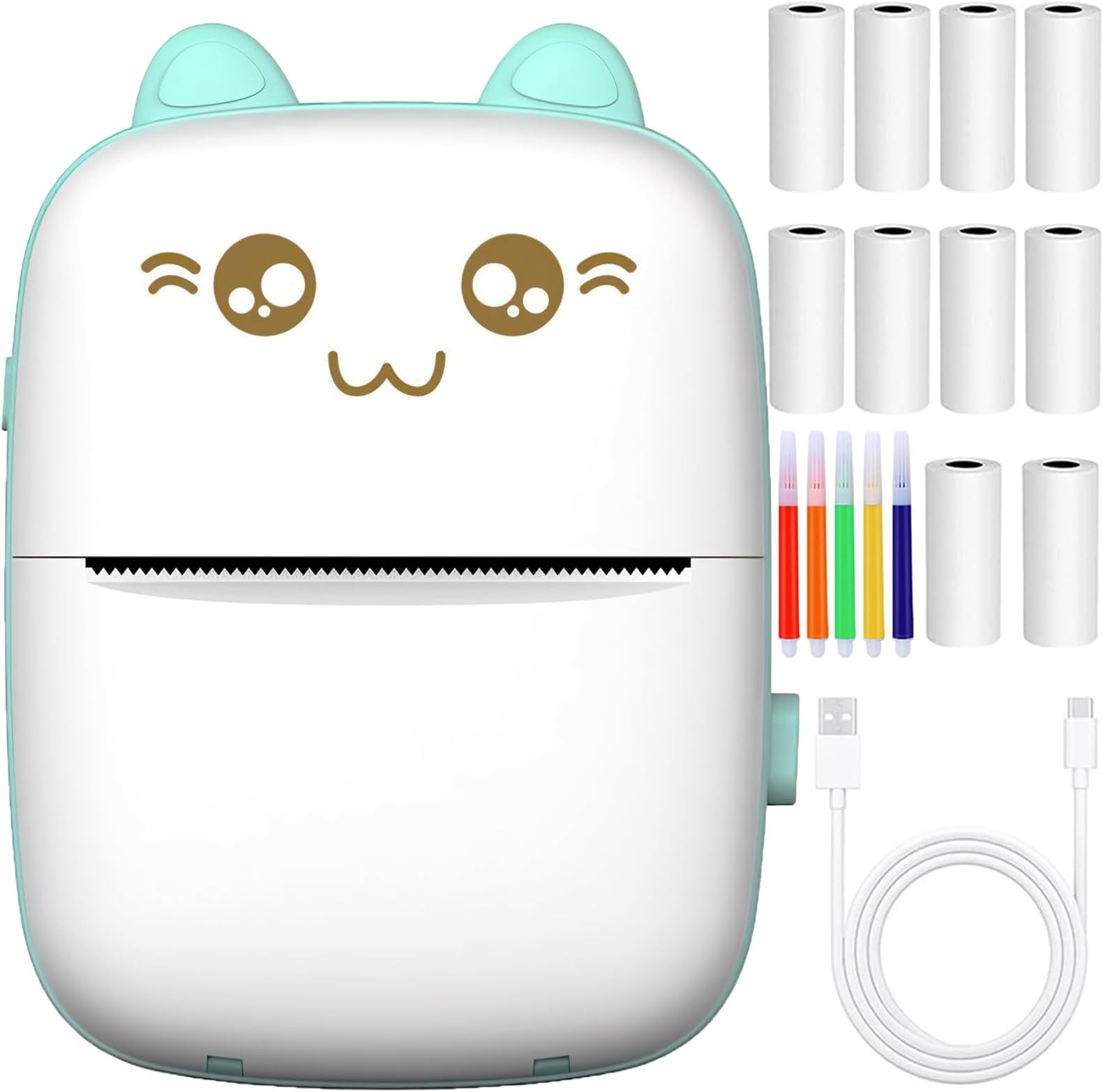 SNORF Mini Impresora Portátil - Impresora Termica con de 10 Rollos ...
