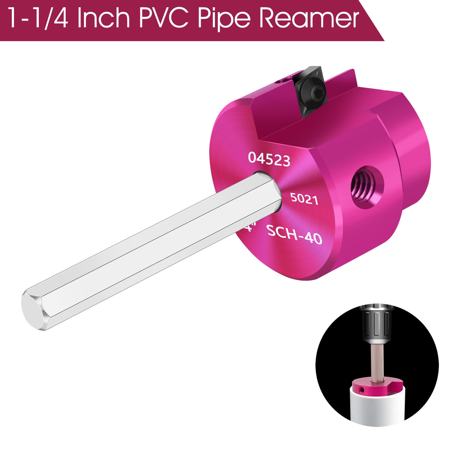Snapklik.com : JYINCPED PVC Pipe Reamer 1-1/4 Inch Head, PVC Fitting ...
