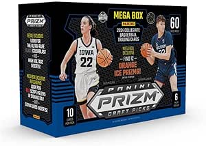2024 Panini Prizm Collegiate Draft Picks Basketball Trading Card MEGA Box (Exclusive Orange Ice ...