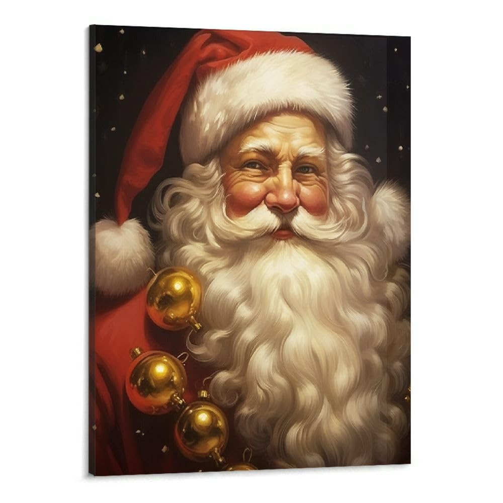 Amazon.com: Algasan Santa Claus Wall Art Christmas Canvas Pictures ...