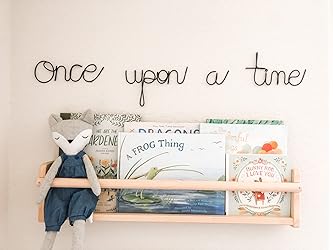 Amazon.com: Once Upon a Time Sign Nursery Wall Decor Playroom Decor ...