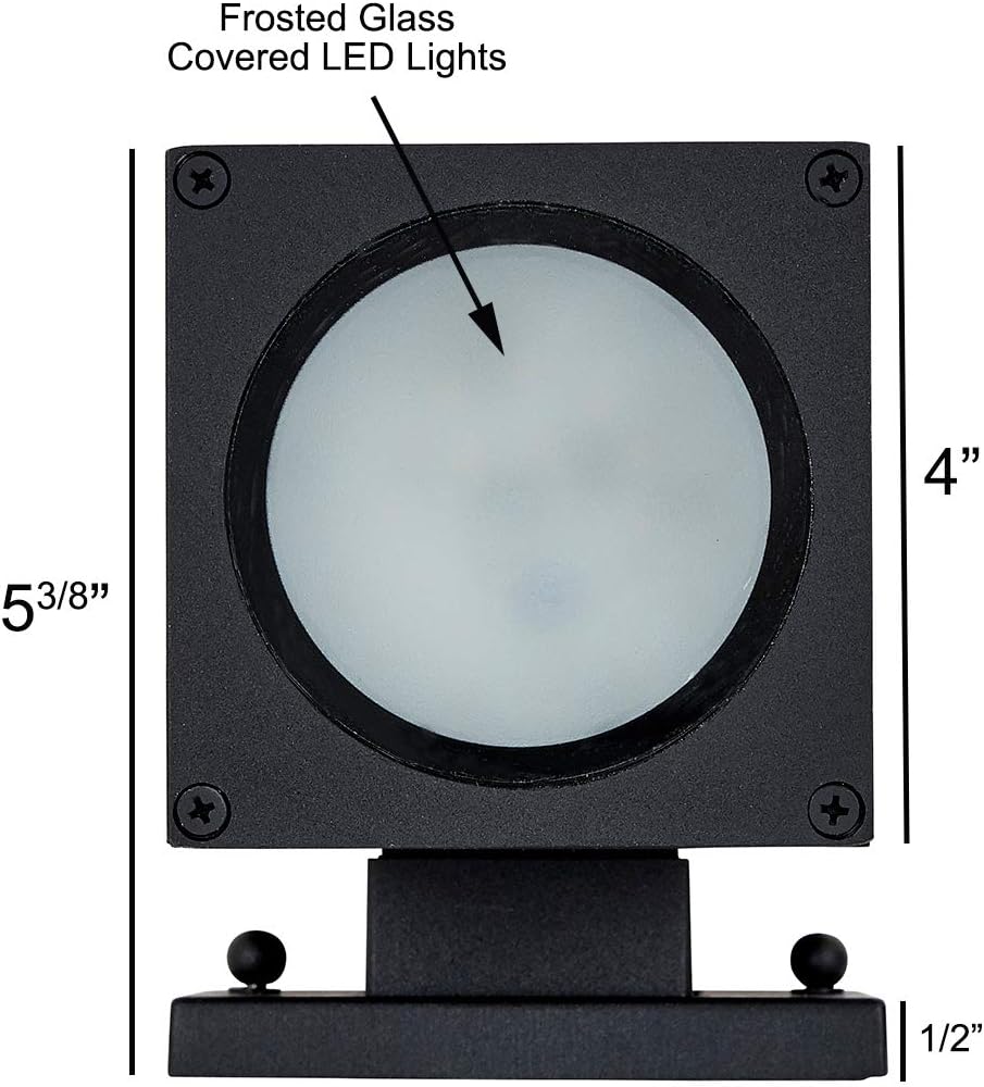 Buy 1 get 1 Hamilton Hills 8" Up or Down Outdoor Rectangular Black LED ...