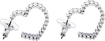 Amazon | スワロフスキー SWAROVSKI ピアス Matrix マトリックス フープピアス ハート シルバー クリア ...