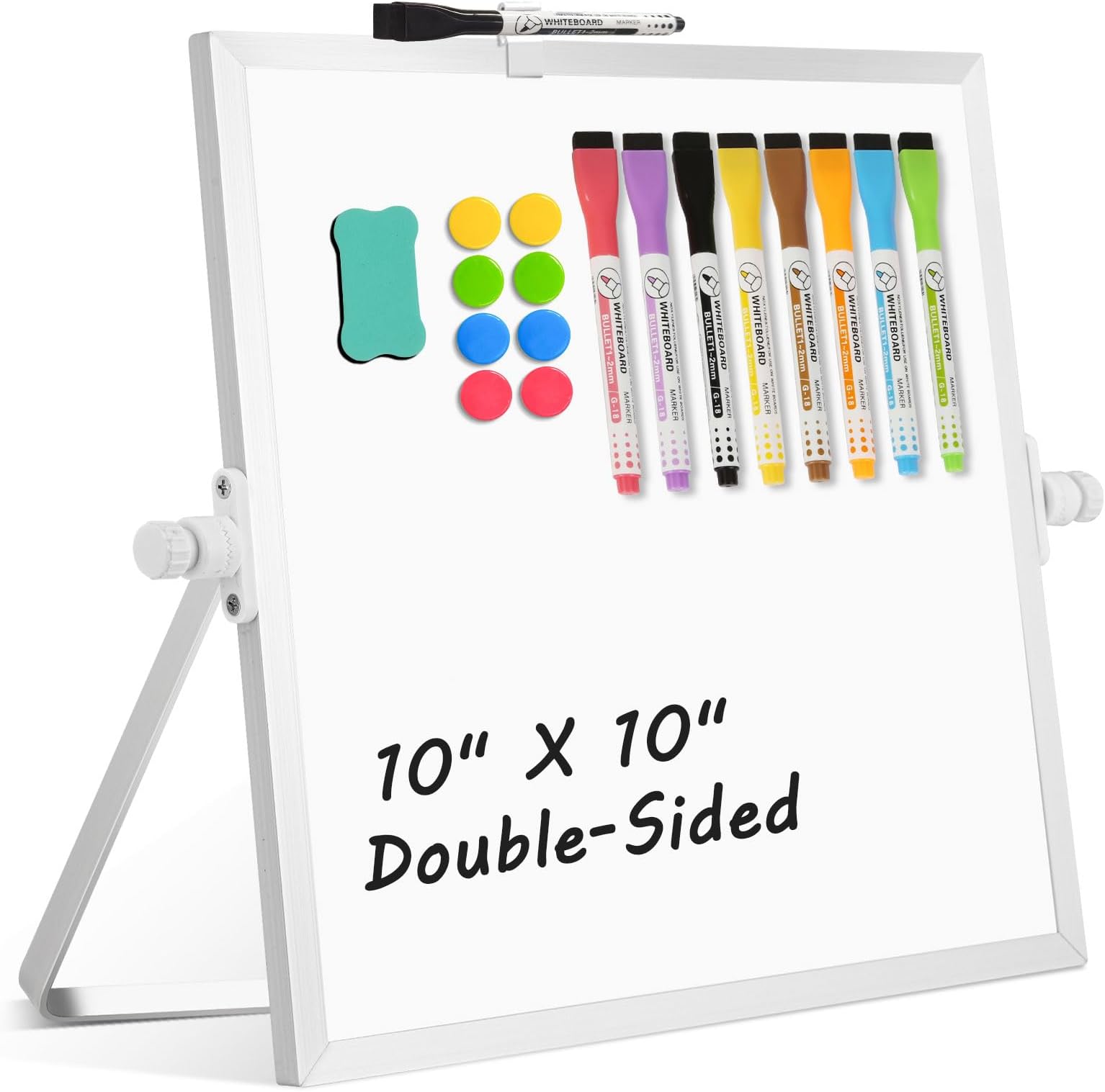 Amazon.com : AMUSIGHT Dry Erase Magnetic White Board, 10" x 10" Double ...