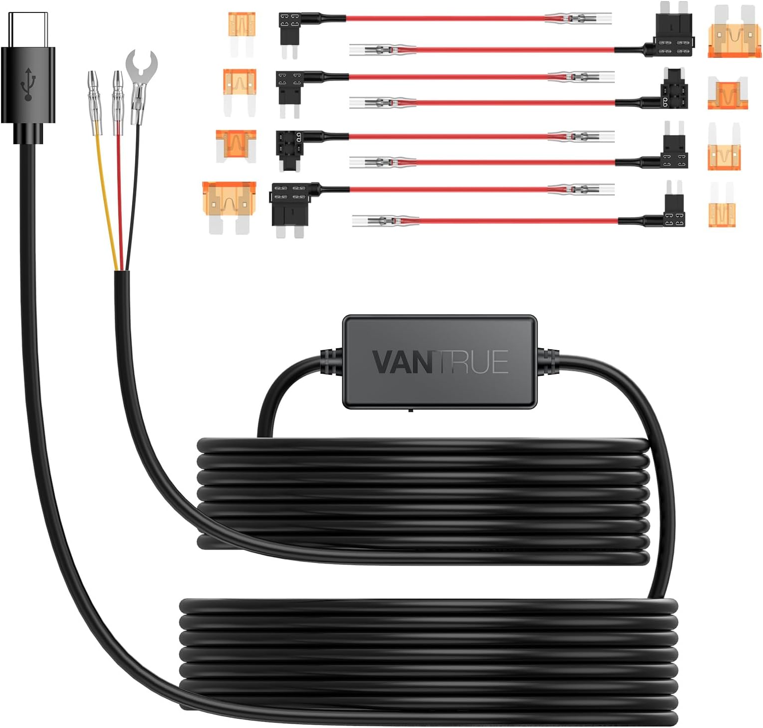 Amazon.com: Vantrue 29.5ft Rear Camera Extensive Cable for N4 Pro, E2, E3 Dash Cam, Fit for SUV ...