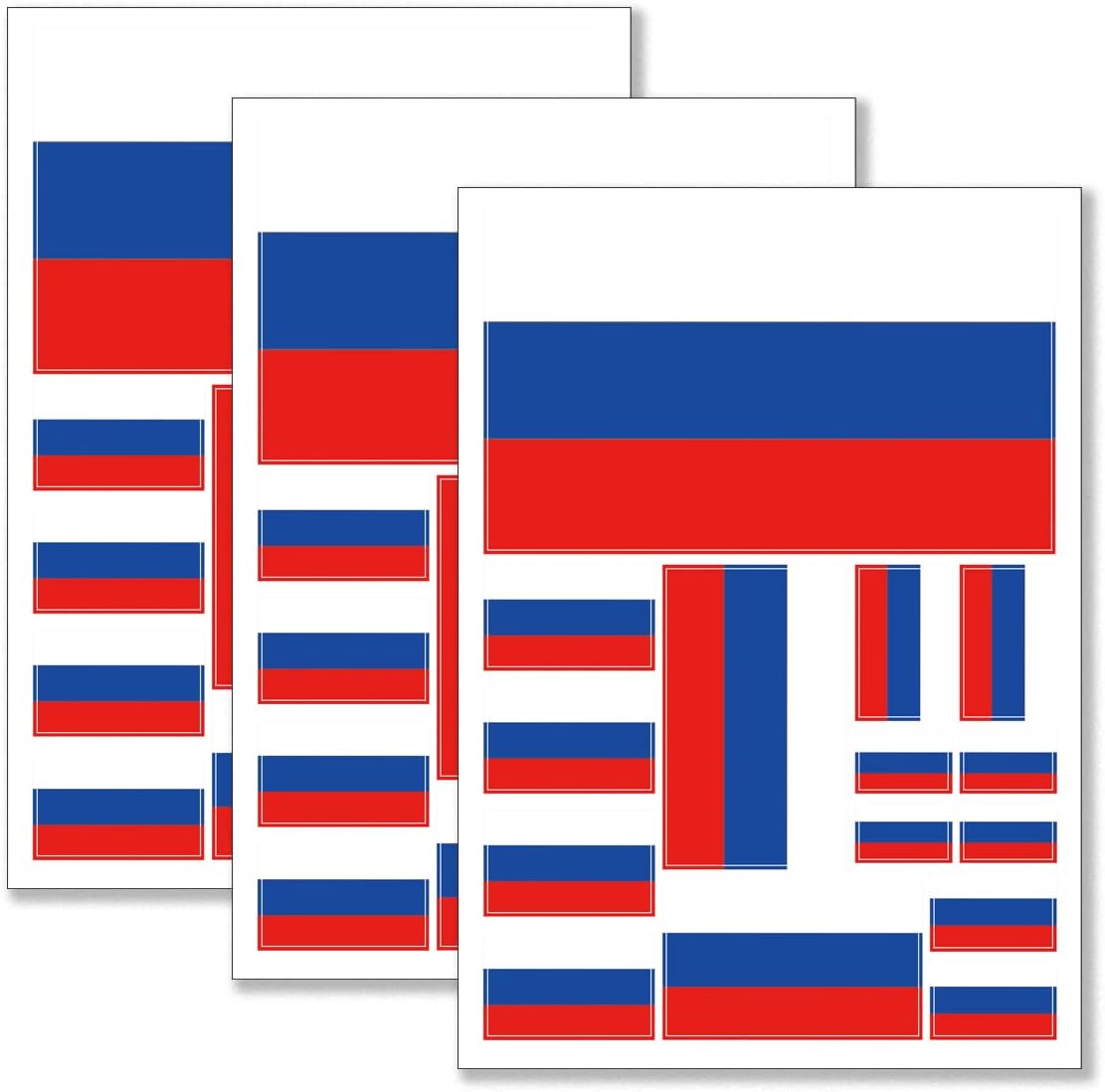 Amazon.com: QQSD Russia Flag Sticker Russian Decal in Multiple Sizes, 3 ...
