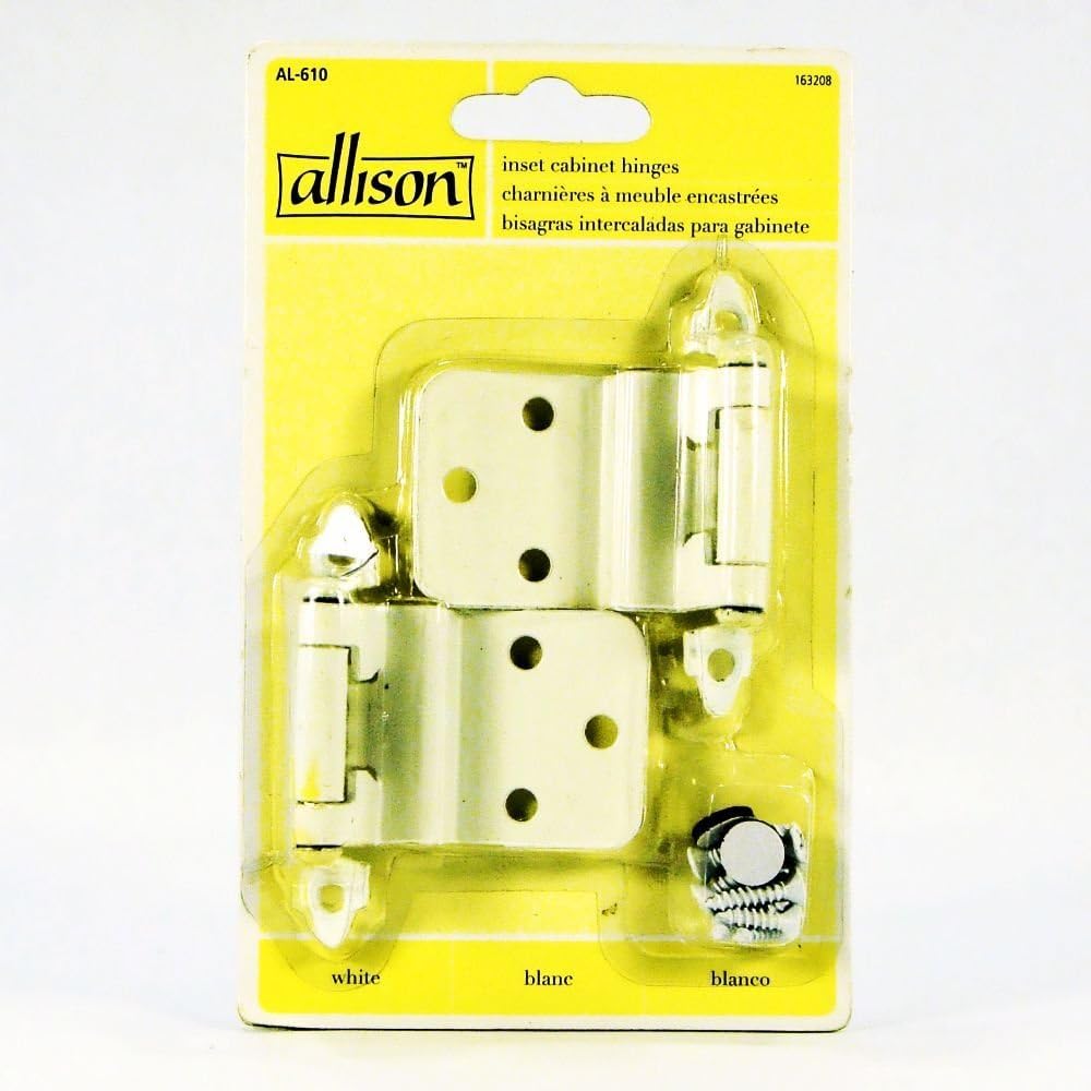 Allison White Self-Closing Inset Cabinet Hinges, 4 Packs4 - Amazon.com