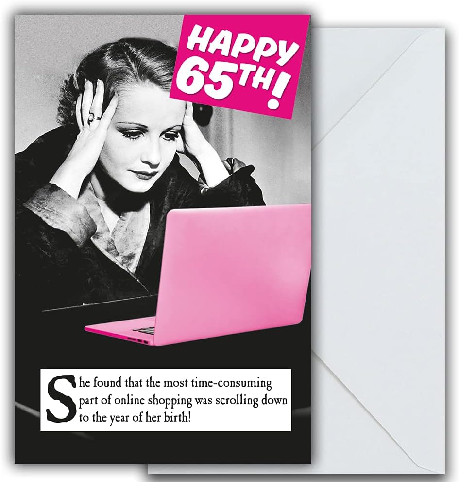 65th Birthday Card For Her, Funny 65th Birthday Card Women, Happy 65th ...