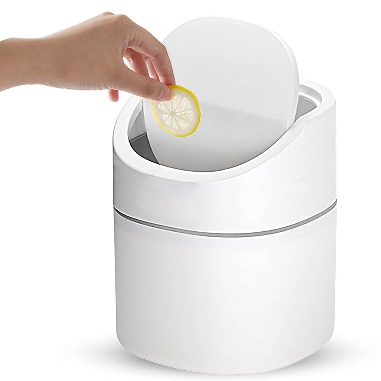 Wjyzzzh Desk Bin, Mini Desktop Bin, Small Bin With Lid, Desk Top Bin ...