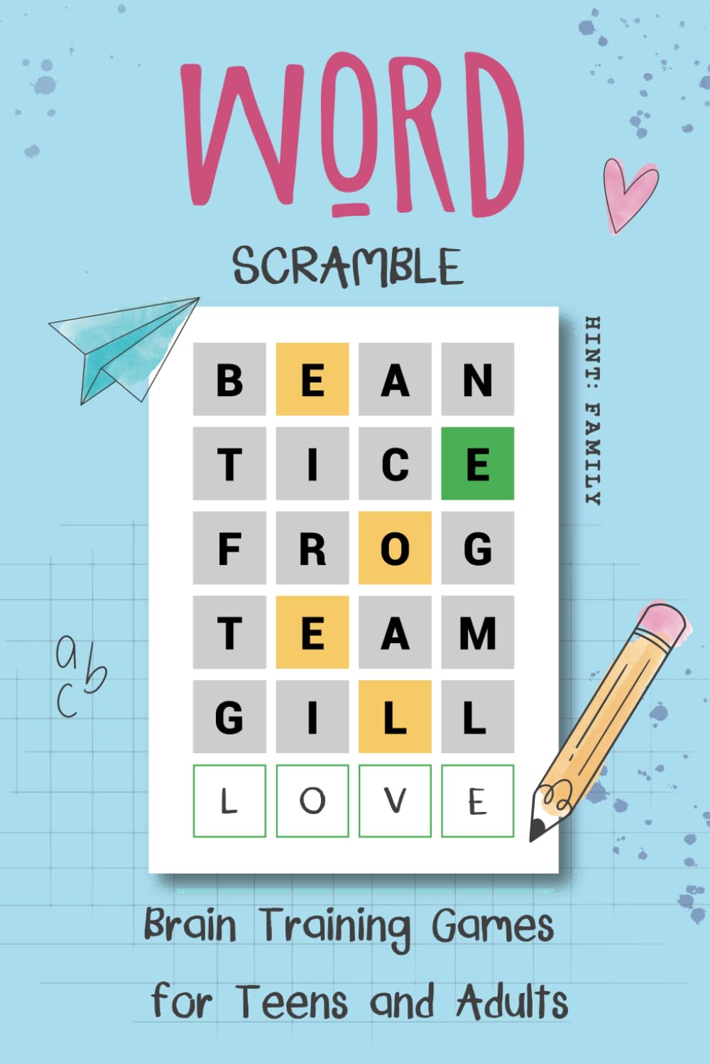 Word Scramble Brain Training Games for Teens and Adults: Activity ...