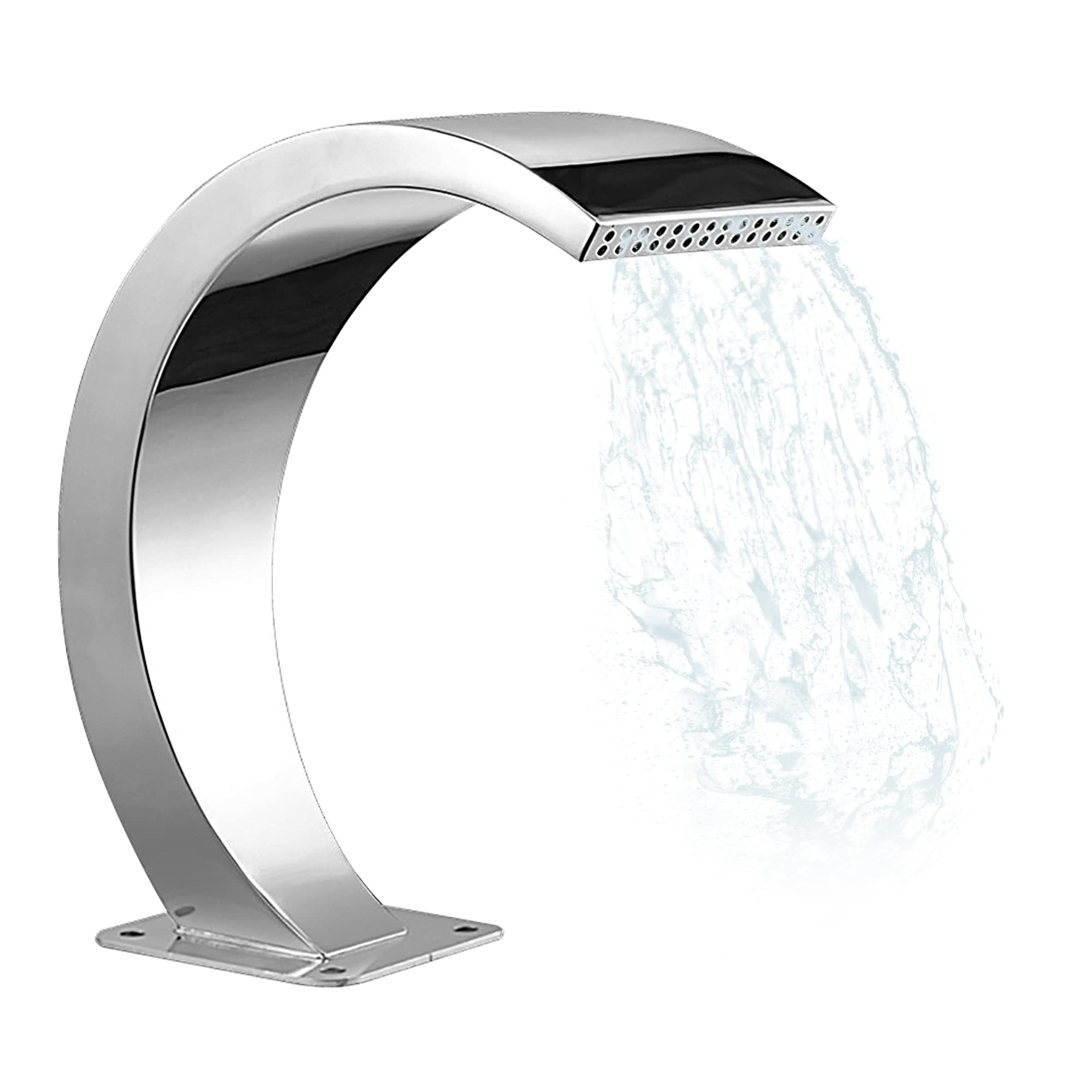 Pool Fountains For Inground Pools, Stainless Steel Silver Pool ...