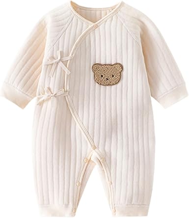 Amazon.com: KODASW Baby Cotton Jumpsuit Long Sleeve Romper Infant ...