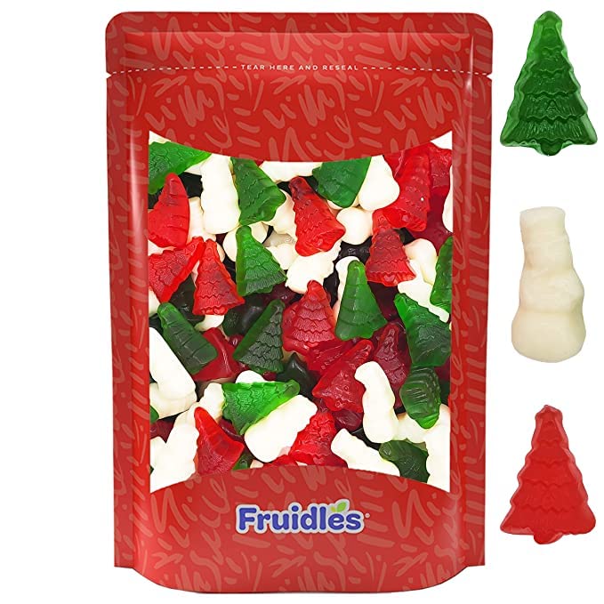 Amazon.com : Fruidles Christmas Snowmen & Trees Gummi Candy, Delicious ...