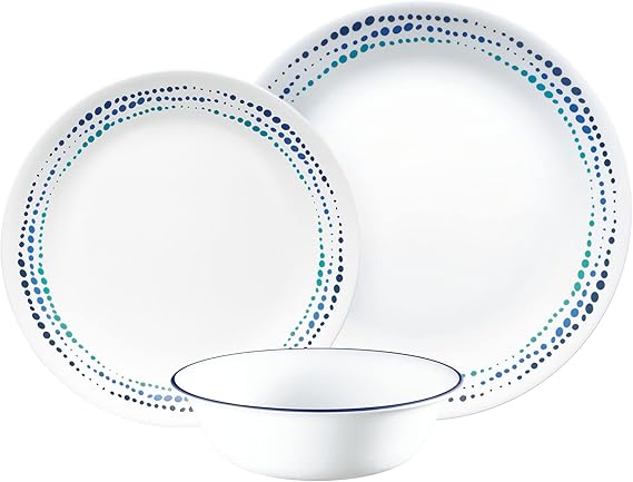 Amazon.com | Corelle Dinnerware Set (12pc Set, Ocean Blues)-Dinner Set ...