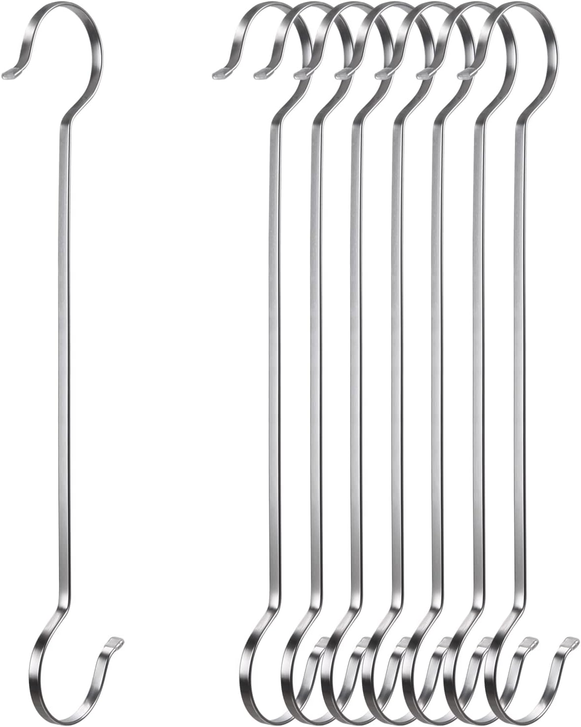 Amazon.com: EveStroKA 8 Pack Stainless Steel Large Flat Hooks S Shape ...