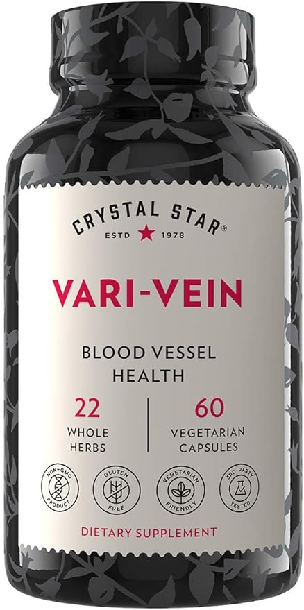 Amazon.com: Crystal Star Vari-Vein (60 Capsules) - Herbal Circulation ...
