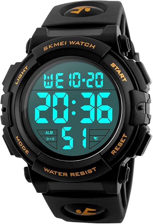Reloj digital de muñeca Vemupohal para hombre de color negro con luz ...