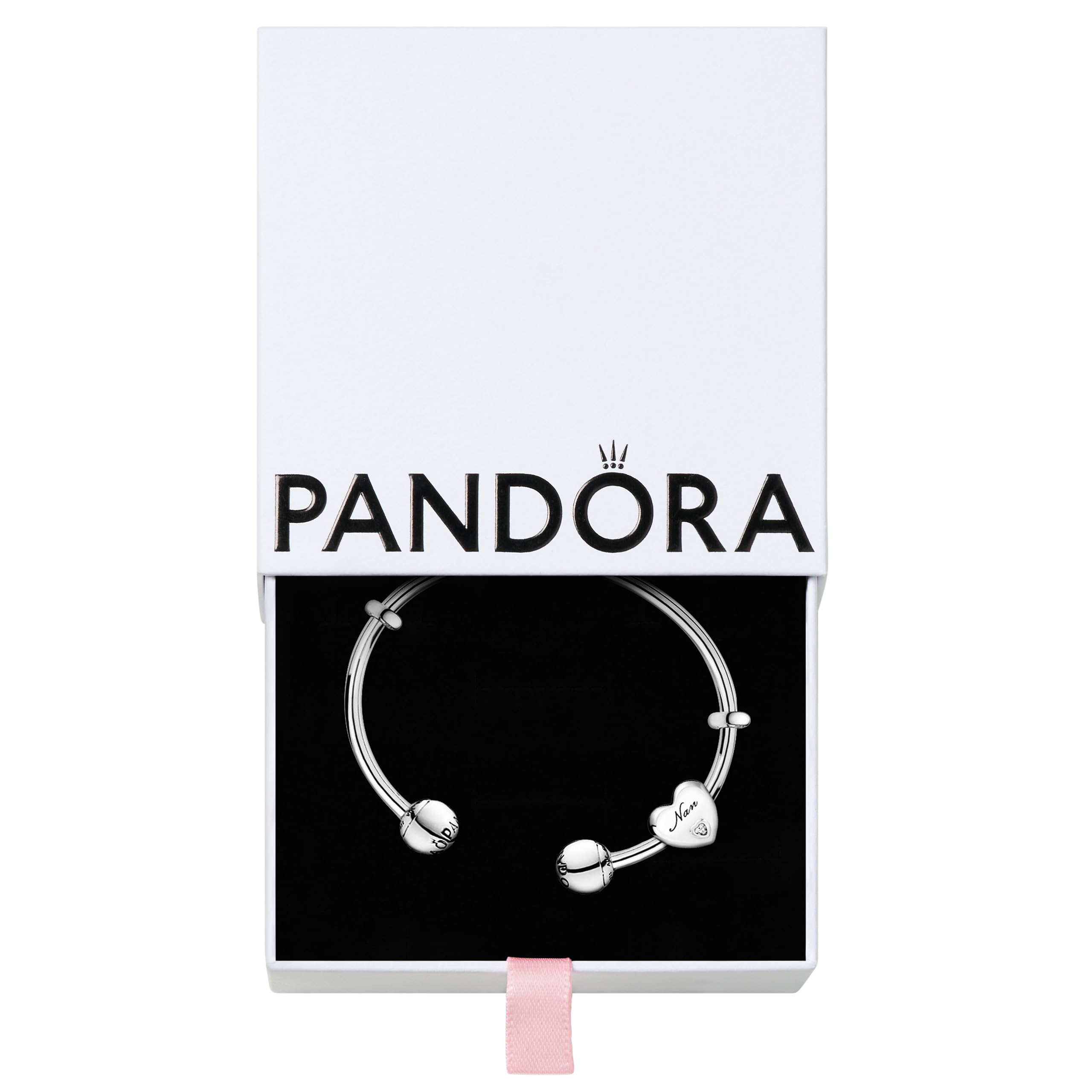 Amazon.com: Pandora Nan Heart Charm & Bracelet Set - Women's Sterling ...