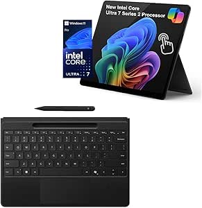 Amazon.com : Microsoft Surface Pro 11 Bundle, 2-in-1 Tablet with Black Flex Keyboard and Slim ...