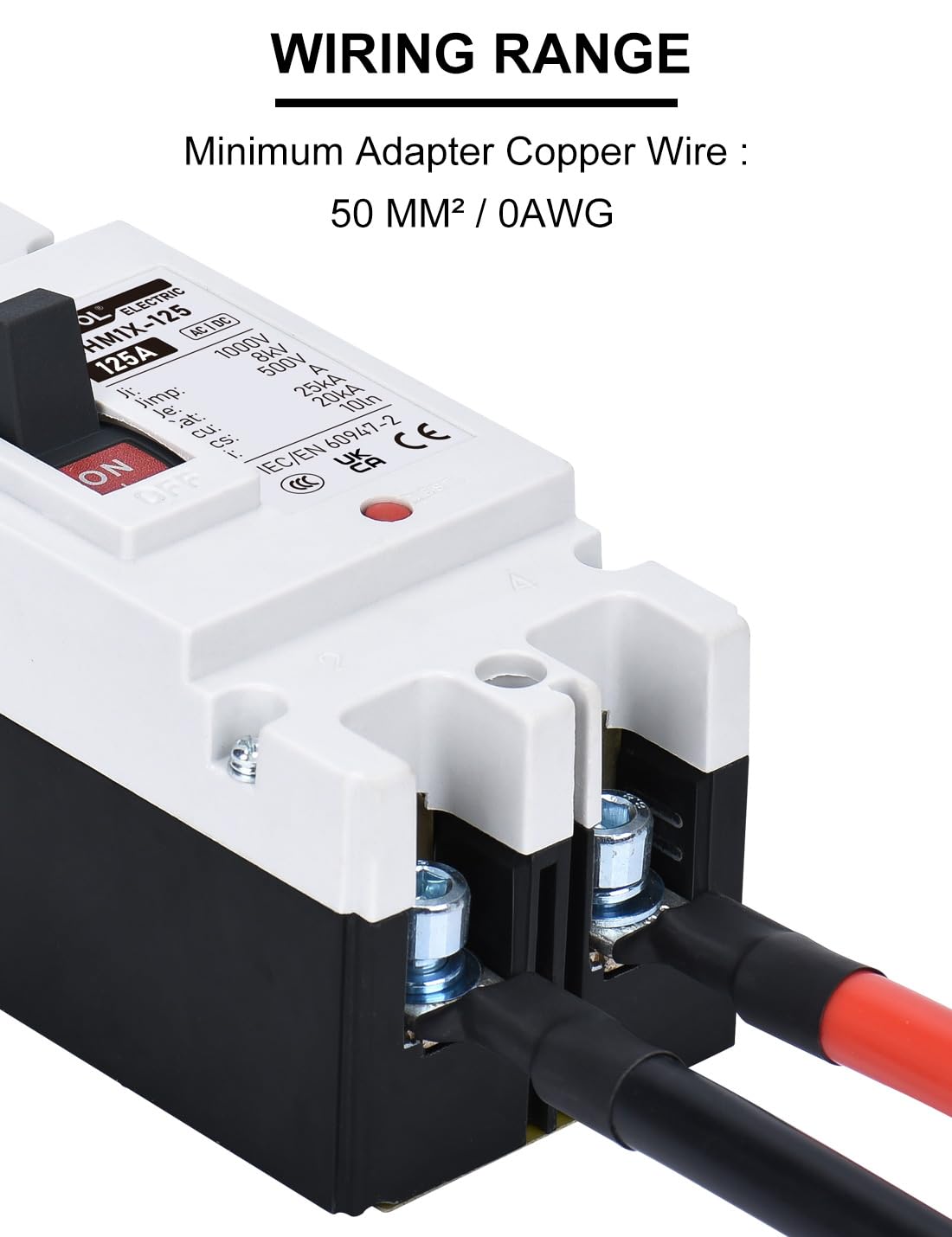 Snapklik.com : DC Main 125 Amp Circuit Breaker, 500V Battery Disconnect ...