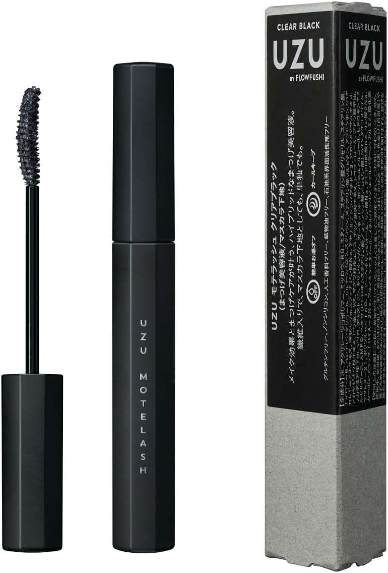 Amazon.co.jp: UZU モテラッシュ まつげ美容液マスカラ クリアブラック マスカラ フィルムタイプ お湯オフ 眉毛 マスカラ下地 : ビューティー