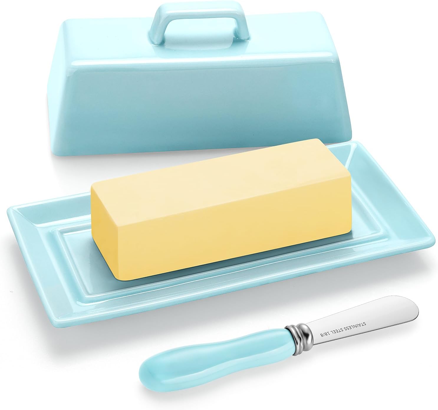 Amazon.com | Fiesta Extra Large Covered Butter Dish | Peony: Butter Dishes