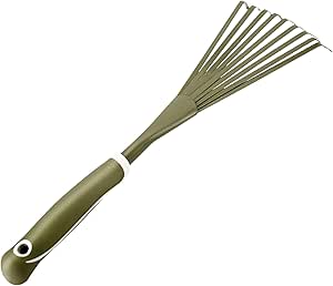 Amazon.com : Worth Garden Carbon Steel 9-Teeth Hand Rake for Tilling ...