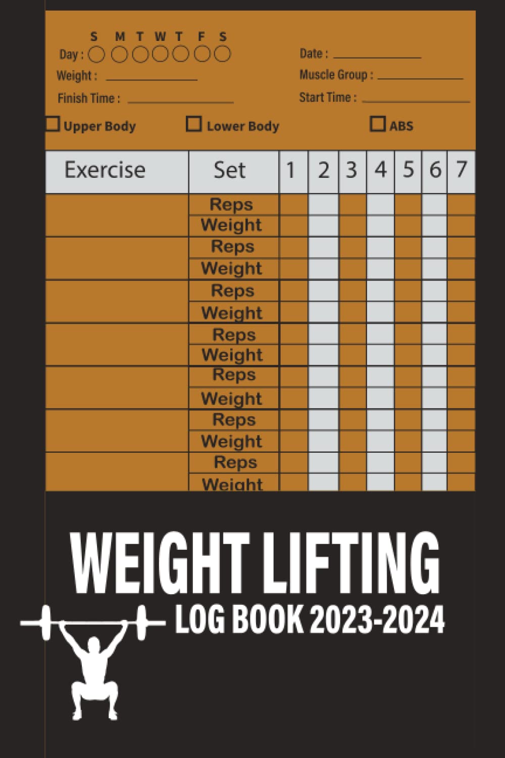 Weight Lifting Log Book 2023-2024: Fitness Workbook, for Men and Women, Small Size 6 x 9 in, 110 ...