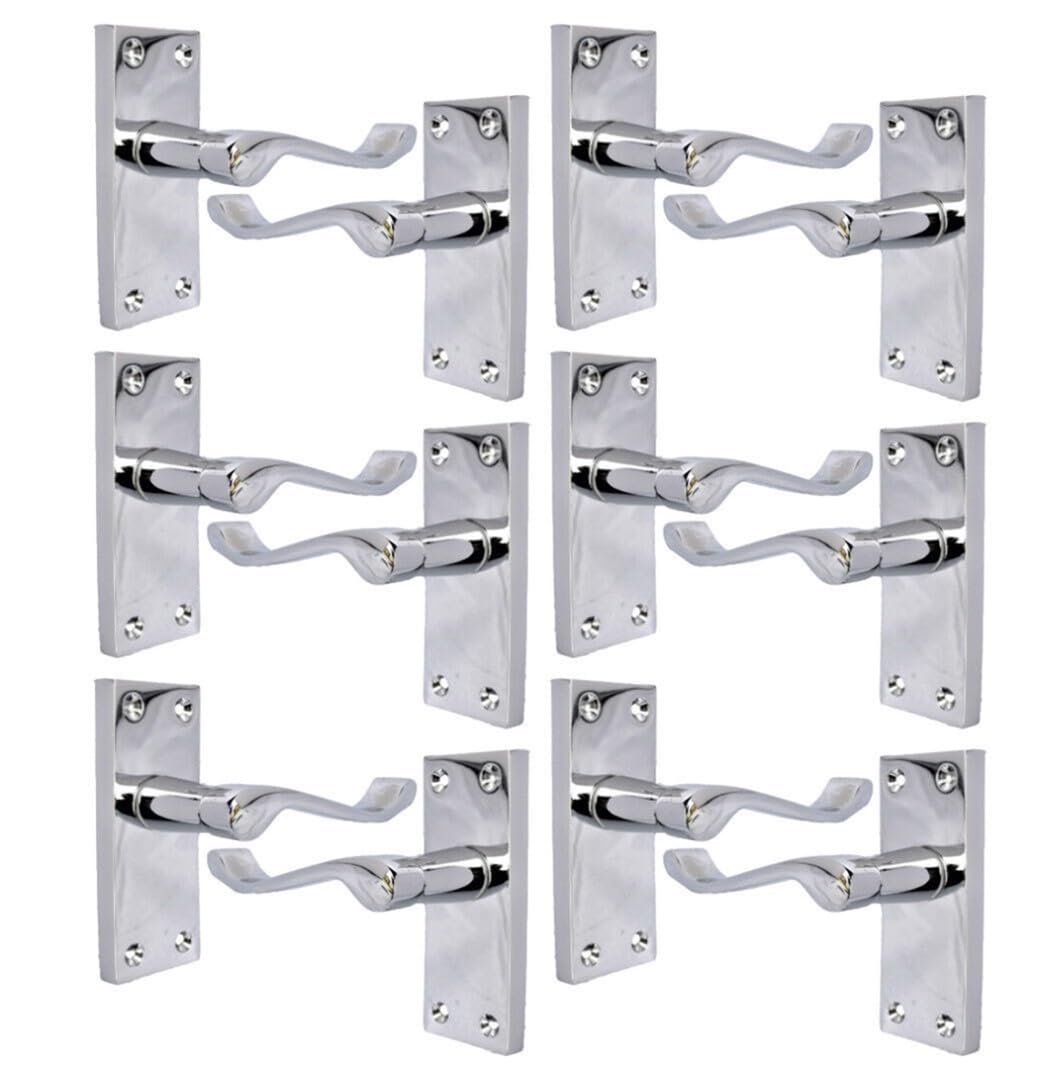 Haven Heritage Chrome Door Handle Set for Modern Doors Internal House ...
