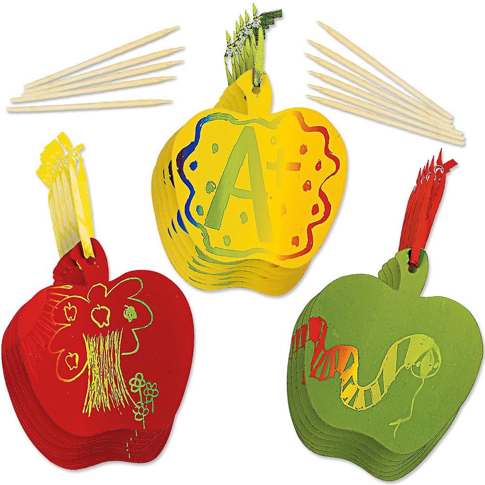 Amazon.com: Fun Express Magic Color Scratch Apples - 24 Pieces ...