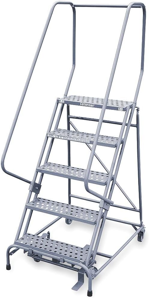 Cotterman - 1505R2630A6E10B4W4C1P6 - 5-Step Rolling Ladder, Perforated ...