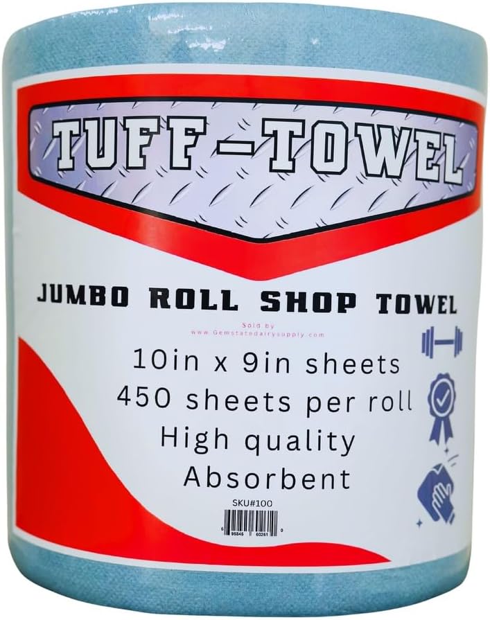 Amazon.com: Tuff-Towel Blue Shop Towel for Shops | Jumbo Roll Heavy ...