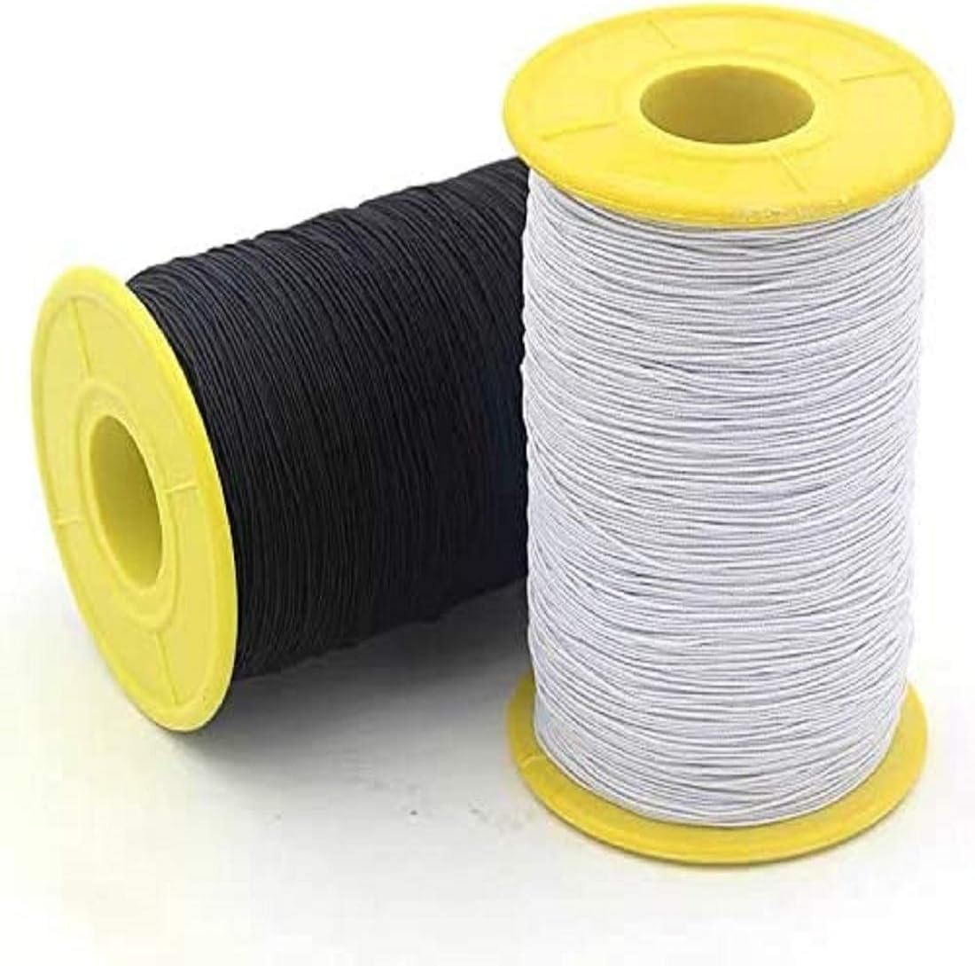 Amazon.com: Milcraft (2 Rolls) White AND Black Elastic Thread 547 Yard ...
