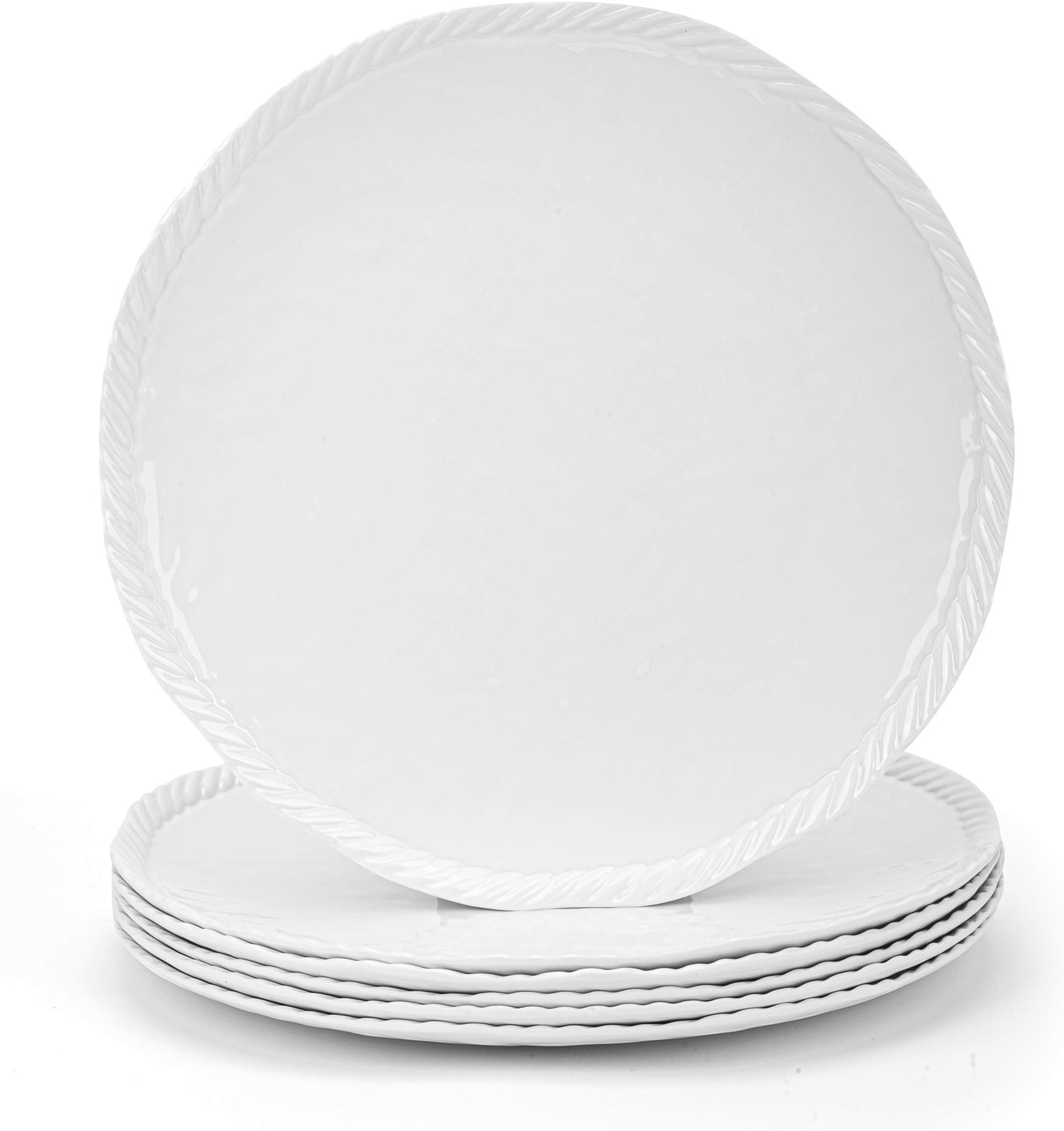 Amazon.com | LOK-OSEMILE Melamine Dinner Plates Set for 6, 11 inch ...