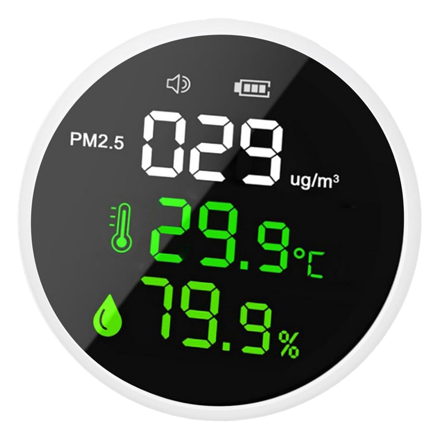 Portable Air Quality Monitor, 3 in 1 Air Quality Monitor, PM2.5 Meter ...