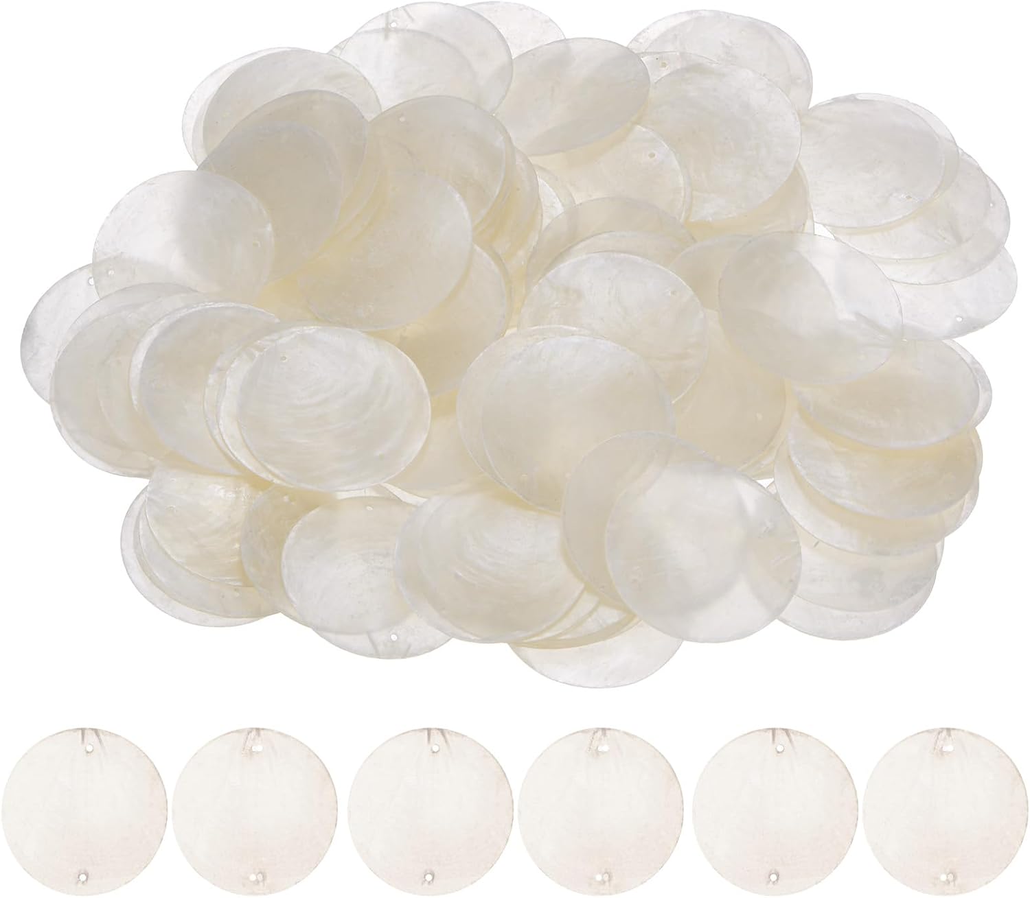 Amazon.com: M METERXITY 100-Pack Round Shells Pieces, 2 Inch Flat Round ...