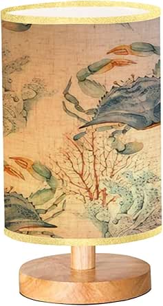 JDKSHJKD Small Table Lamps sea Blue Crabs Corals Watercolor Hand ...