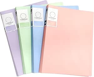 SZHTSWU - Paquete de 4 carpetas A4 con fundas de plástico, carpeta de ...