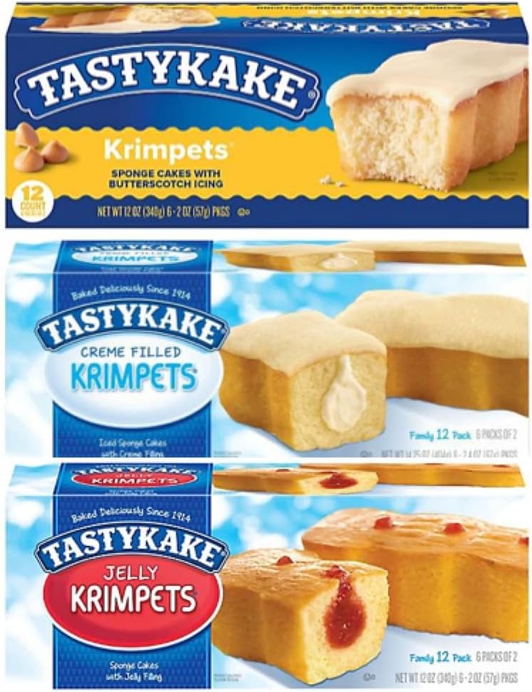 Amazon.com: Tastykake Butterscotch Krimpets - 4 Boxes : Grocery ...