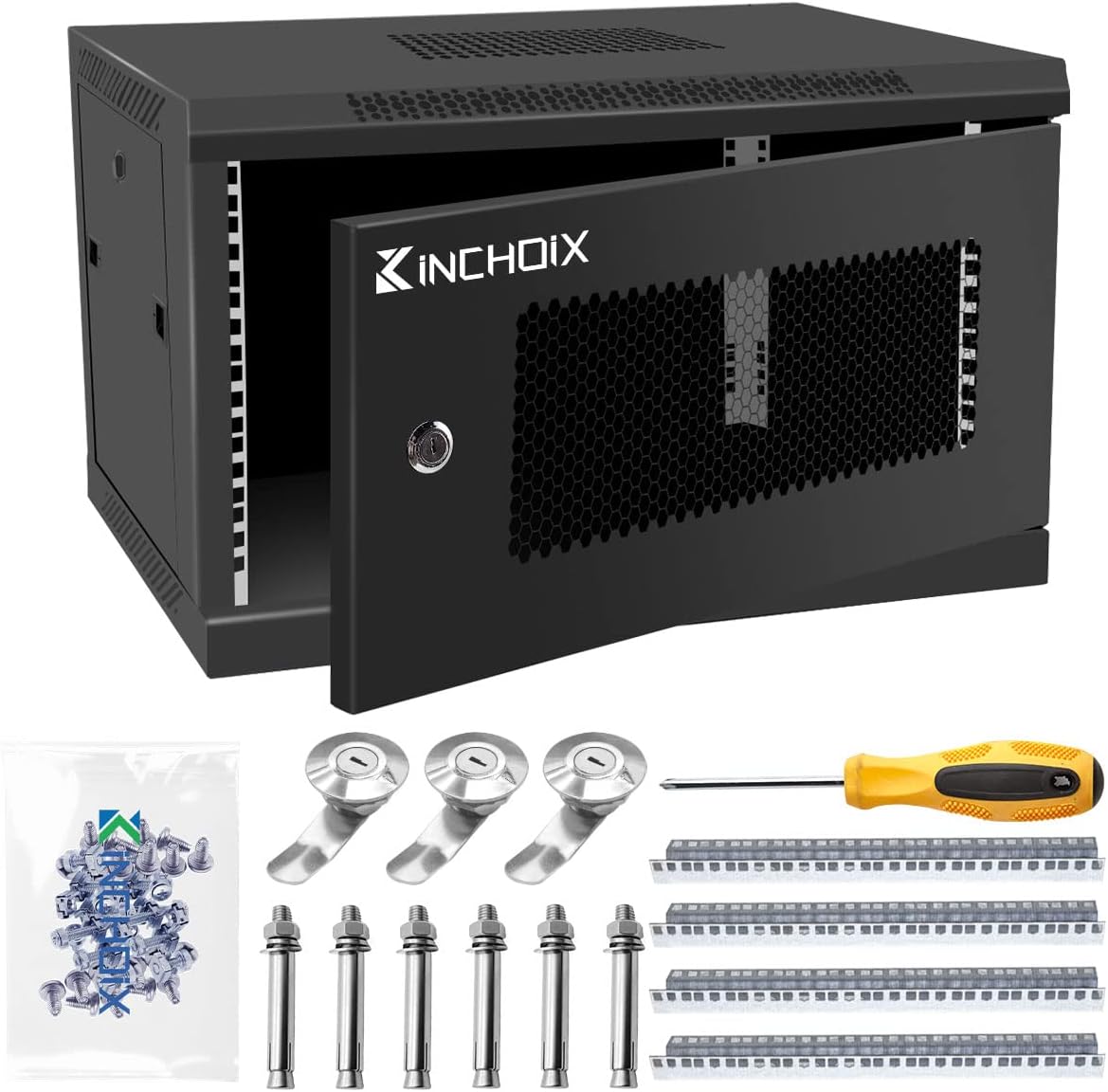 Amazon.com: Kinchoix 6U 19-Inch Wall Mount Server Cabinet, Depth Server ...