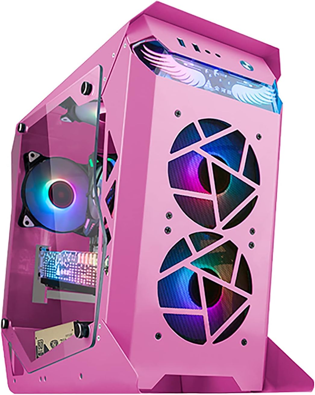 Amazon.com: BBNB Computer Cases,Mid-Tower PC Gaming Case M-ATX/ITX ...