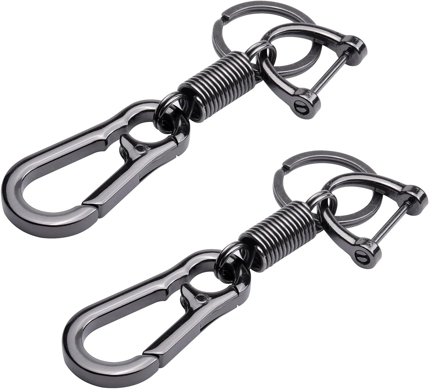 homEdge Heavy Duty Key Chain, 2 Pack Car Key Chains with 2 Metal Key ...