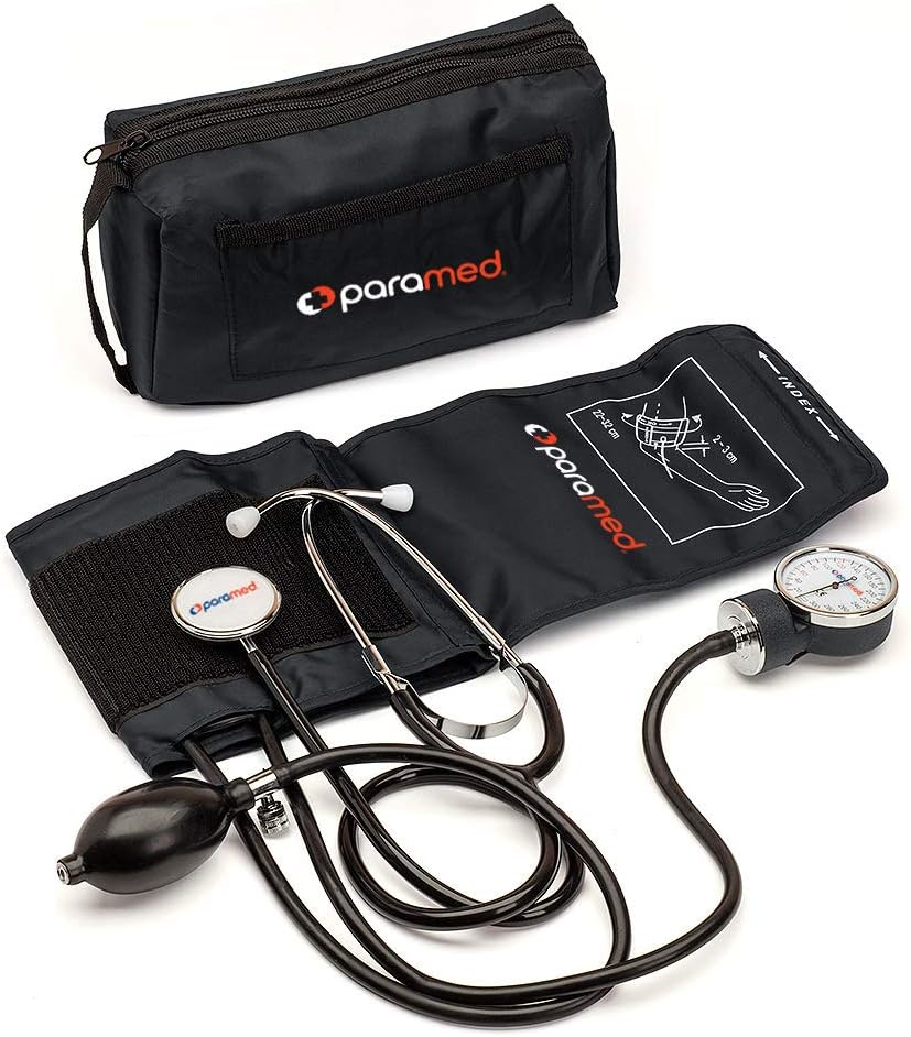Buy PARAMED Aneroid Sphygmomanometer With Stethoscope Manual Blood 
